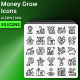 Money Grow Icon Set, Icons | GraphicRiver