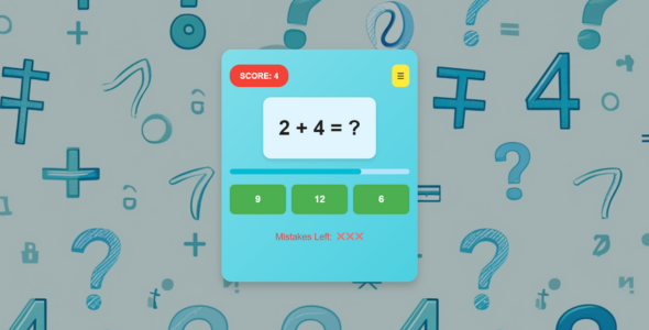 Quick Math Duel - HTML5 Math Game with Javascript by Sparks_themes