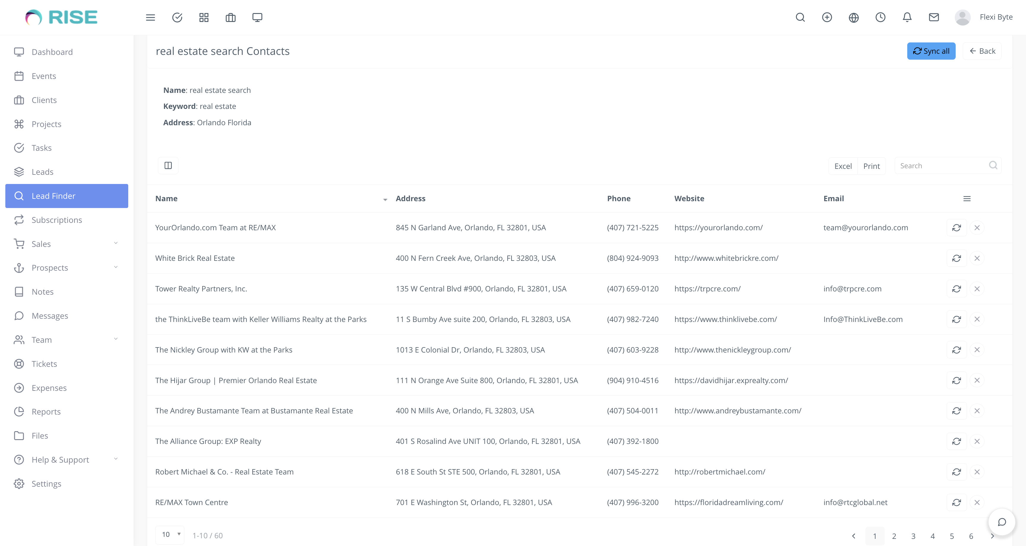 Google Lead Finder for RISE CRM by flexibyte88 | CodeCanyon