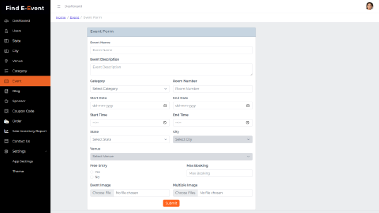 Find E-Event - Event Management System & Ticket Booking Website with ...