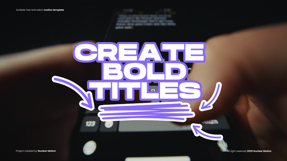 Scribble Text Animation, After Effects Project Files | VideoHive