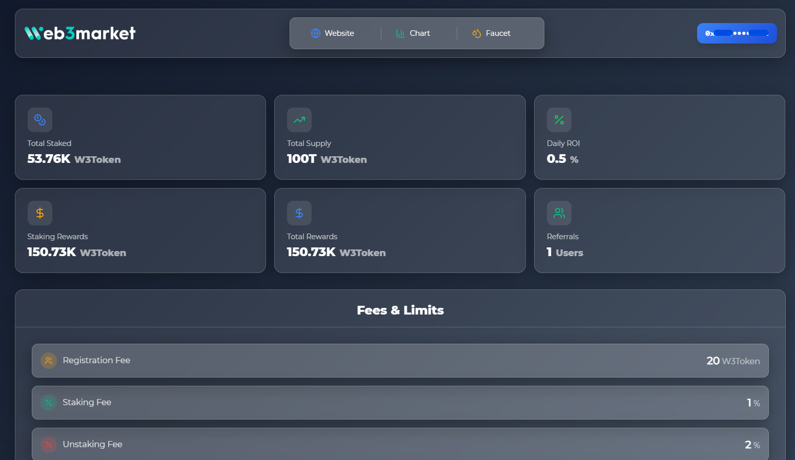 Staking Elixir Web3 with Referral System - React & Solidity v2 by Web3Market