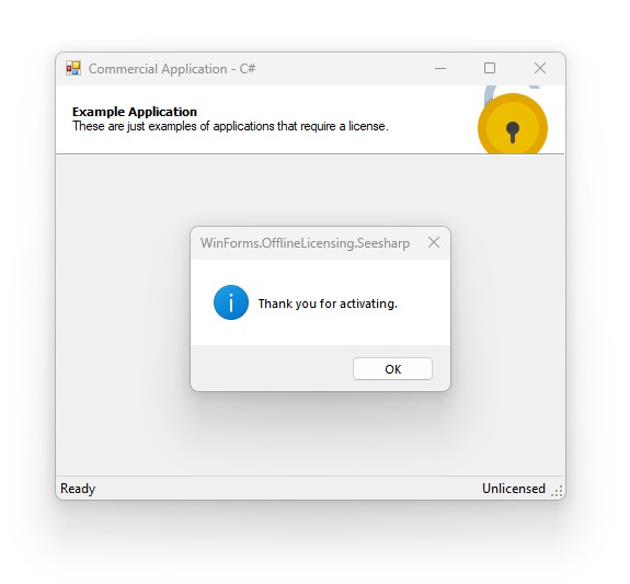 Offline Licensing Manager for WinForms .NET 4.8 – C#/VB.NET by Konfron