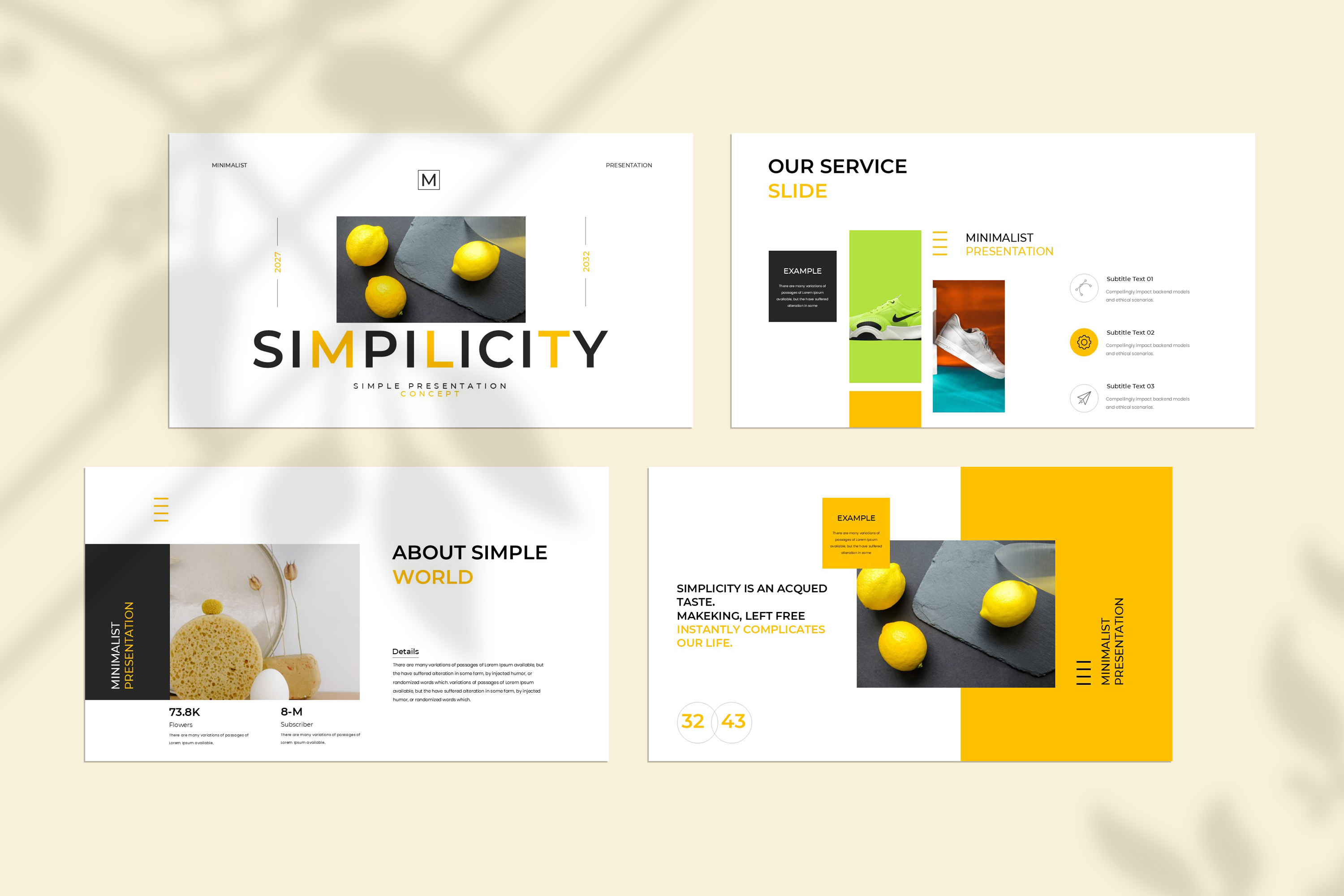 Simple Minimal PowerPoint Presentation Template, Presentation Templates