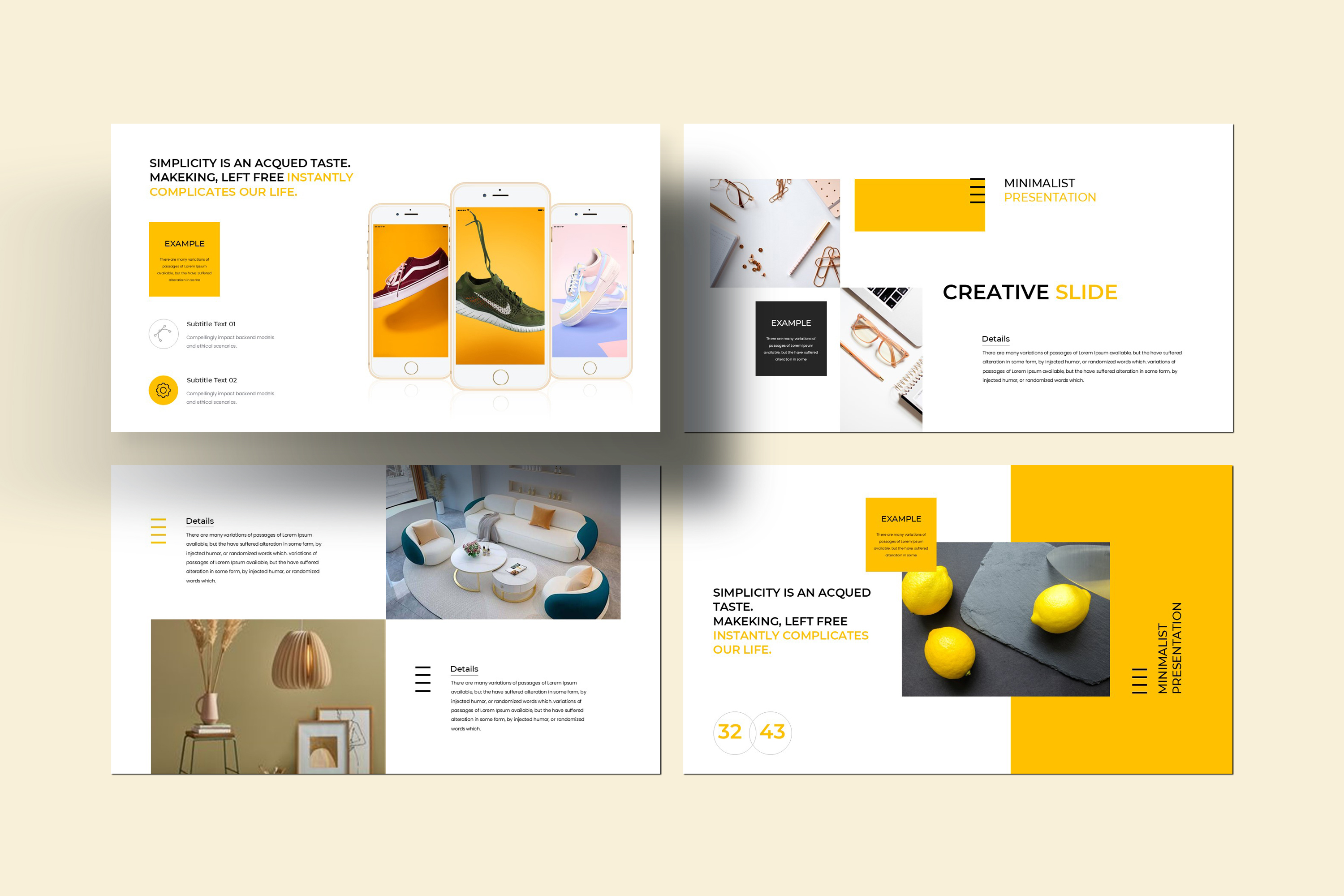 Simple Minimal PowerPoint Presentation Template, Presentation Templates