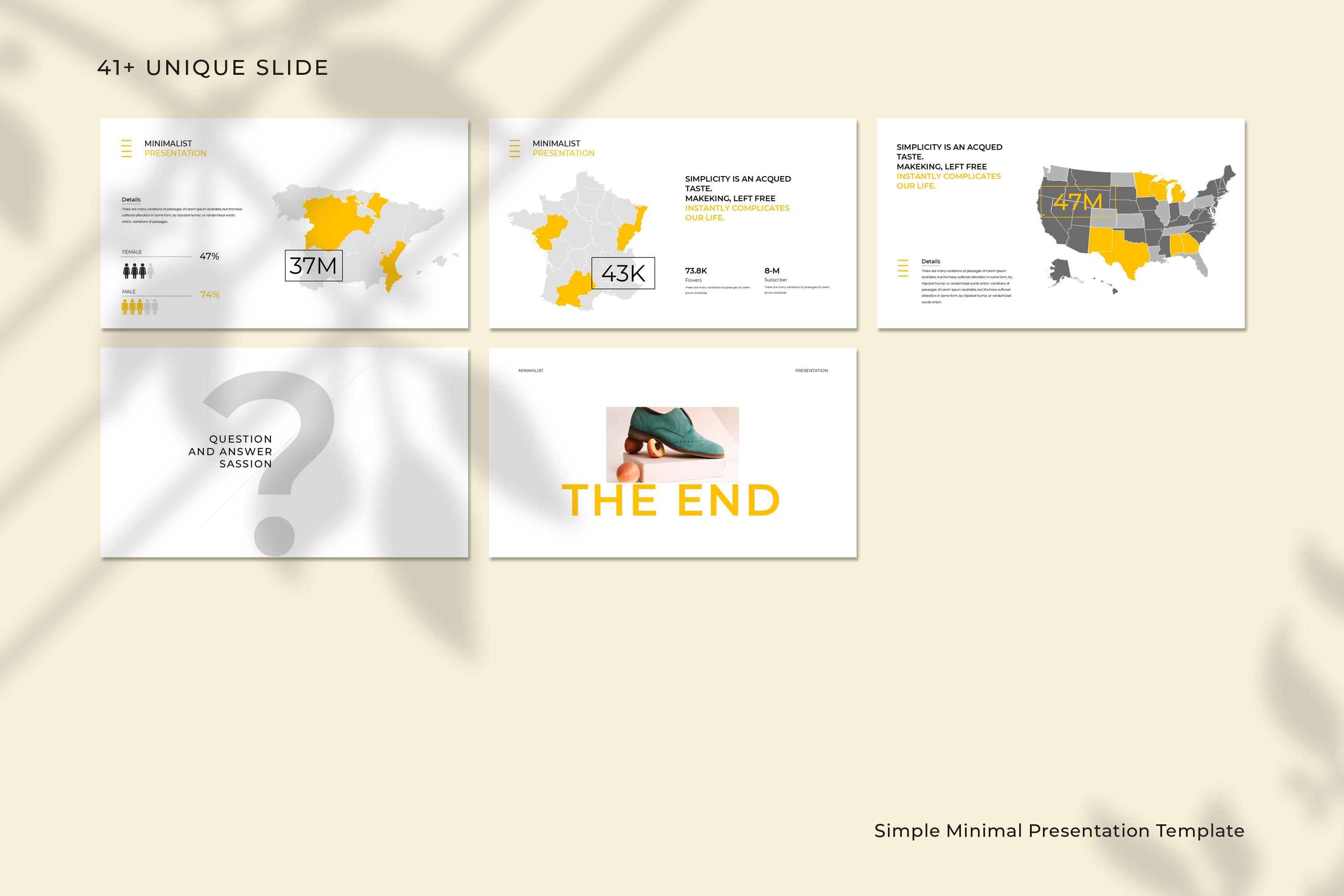 Simple Minimal PowerPoint Presentation Template, Presentation Templates