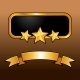 Shiny Golden Label with Star and Ribbon, Vectors | GraphicRiver