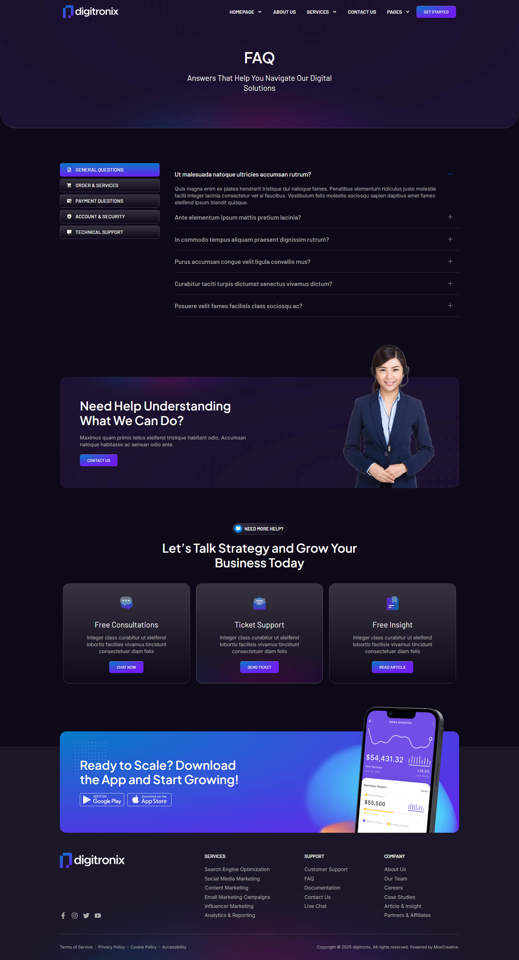 Digitronix - Dark Digital Agency Elementor Pro Template Kit by moxcreative