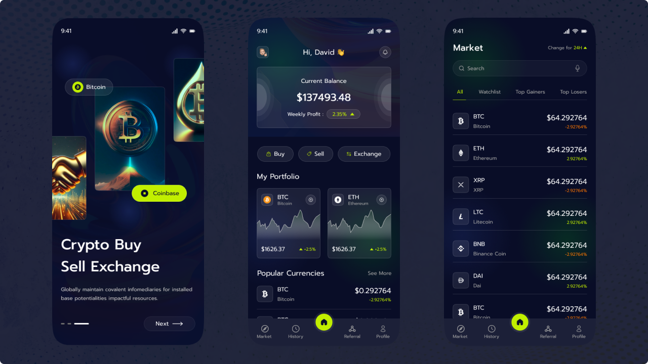 Coinectra - Buy, Sell, Staking and Crypto Currency Exchange Flutter App ...