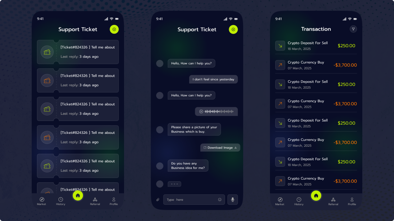 Coinectra - Buy, Sell, Staking and Crypto Currency Exchange Flutter App ...