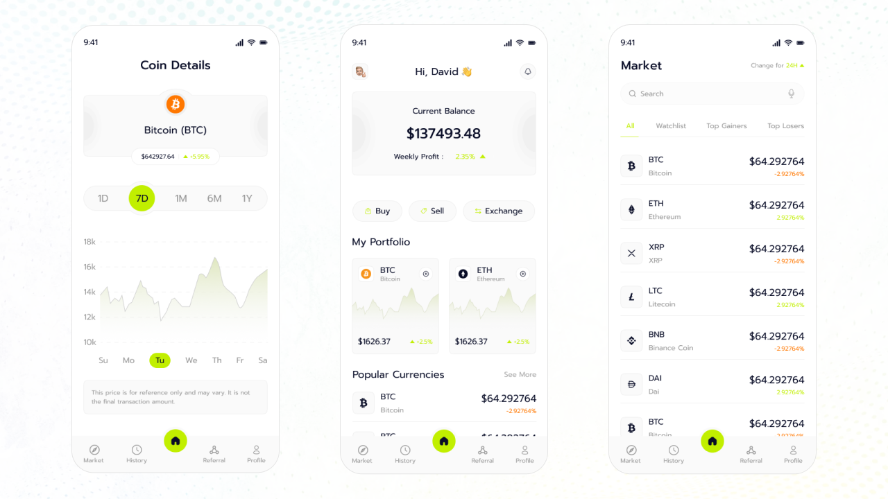 Coinectra - Buy, Sell, Staking and Crypto Currency Exchange Flutter App ...