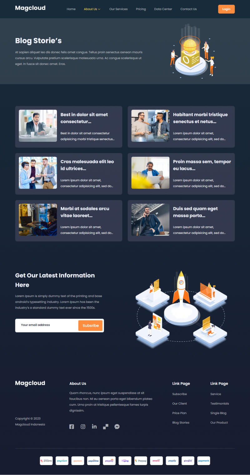 Magcloud - Hosting Domain Elementor Template Kit by Din-Studio ...