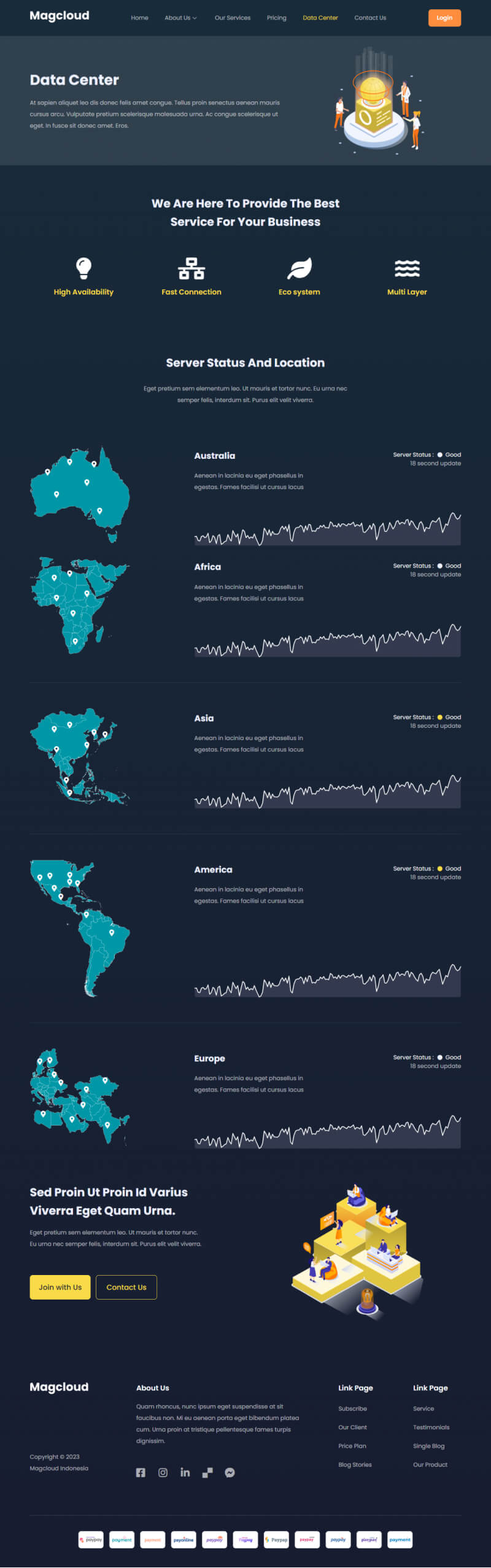 Magcloud - Hosting Domain Elementor Template Kit by Din-Studio ...