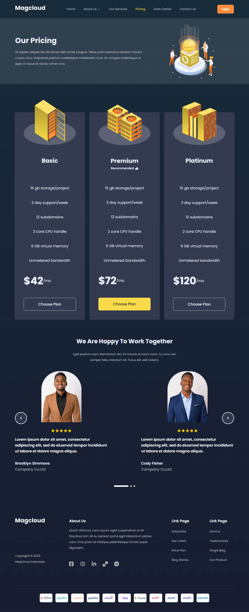 Magcloud - Hosting Domain Elementor Template Kit by Din-Studio ...