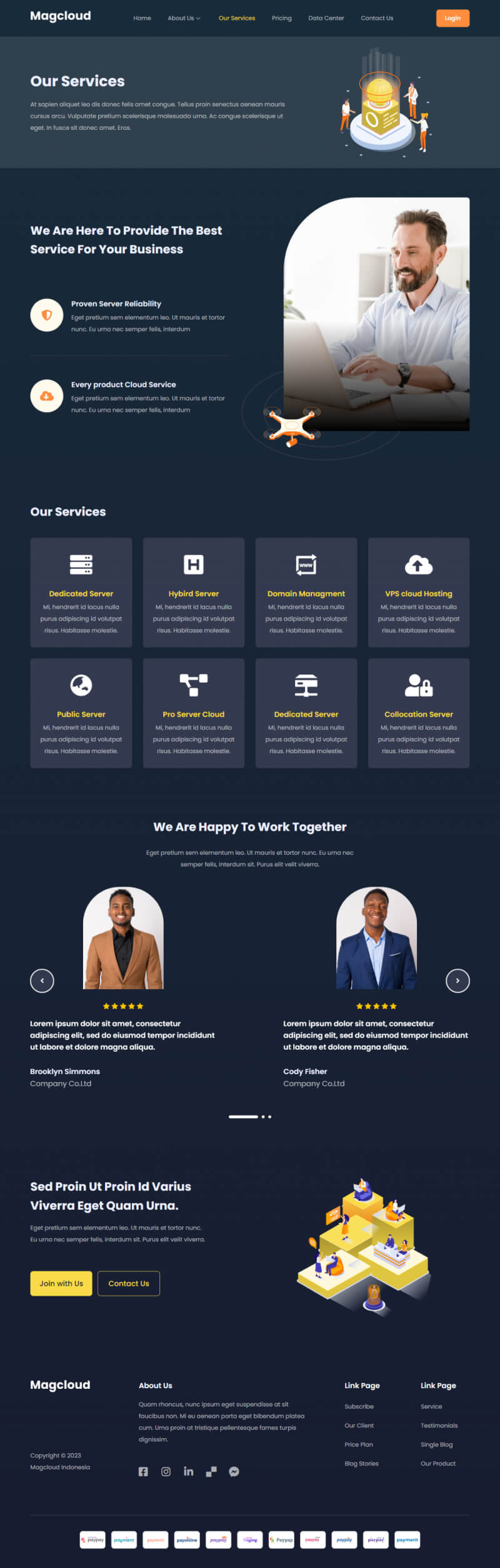 Magcloud - Hosting Domain Elementor Template Kit by Din-Studio ...