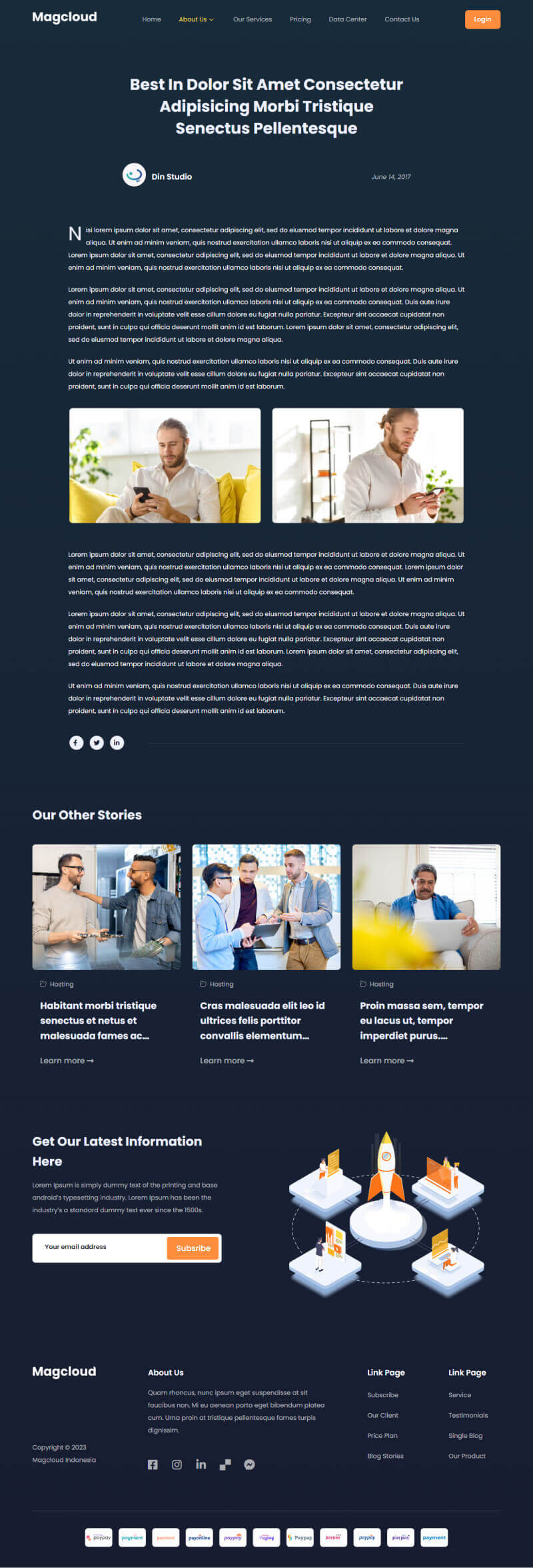 Magcloud - Hosting Domain Elementor Template Kit by Din-Studio ...