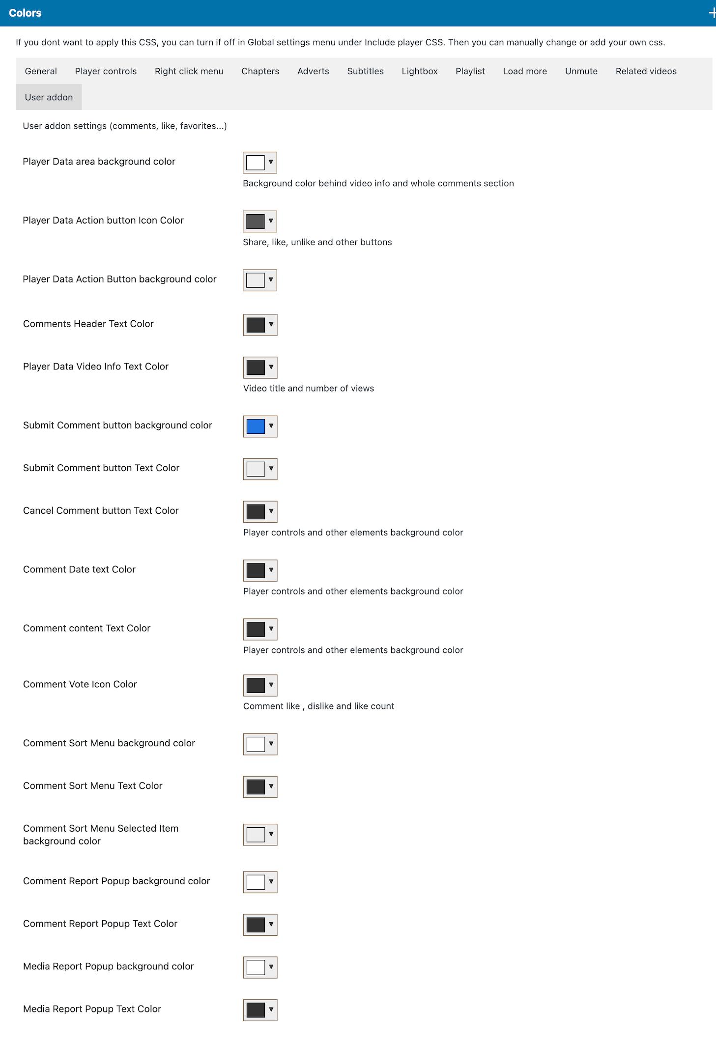 Modern Video Player User AddOn by Tean | CodeCanyon