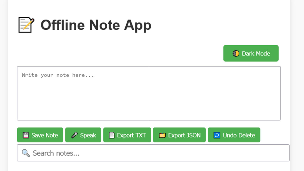 HTML5 Offline Note-Taking App by okenwamama | CodeCanyon