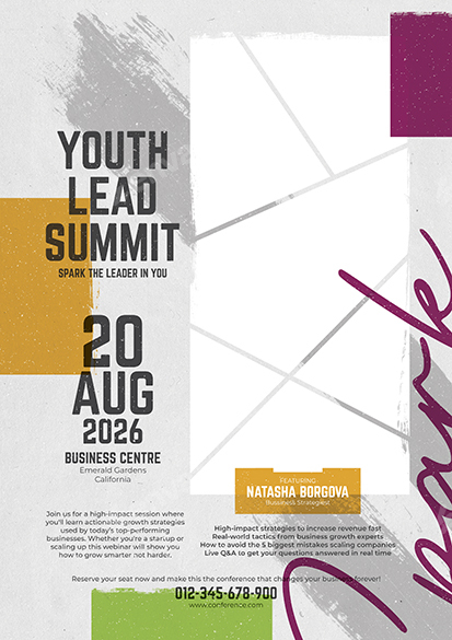 Youth Conference Flyer and Social Media, Print Templates | GraphicRiver