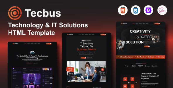 Tecbus - Technology & IT Solutions HTML Template by pebtion | ThemeForest