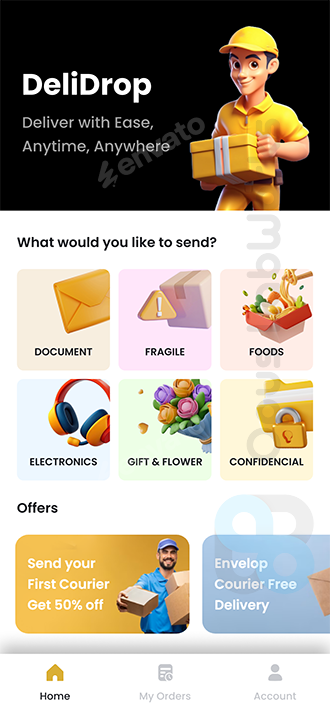 2 Apps | Courier Service App UI | Parcel & Logistics App UI | Delivery ...