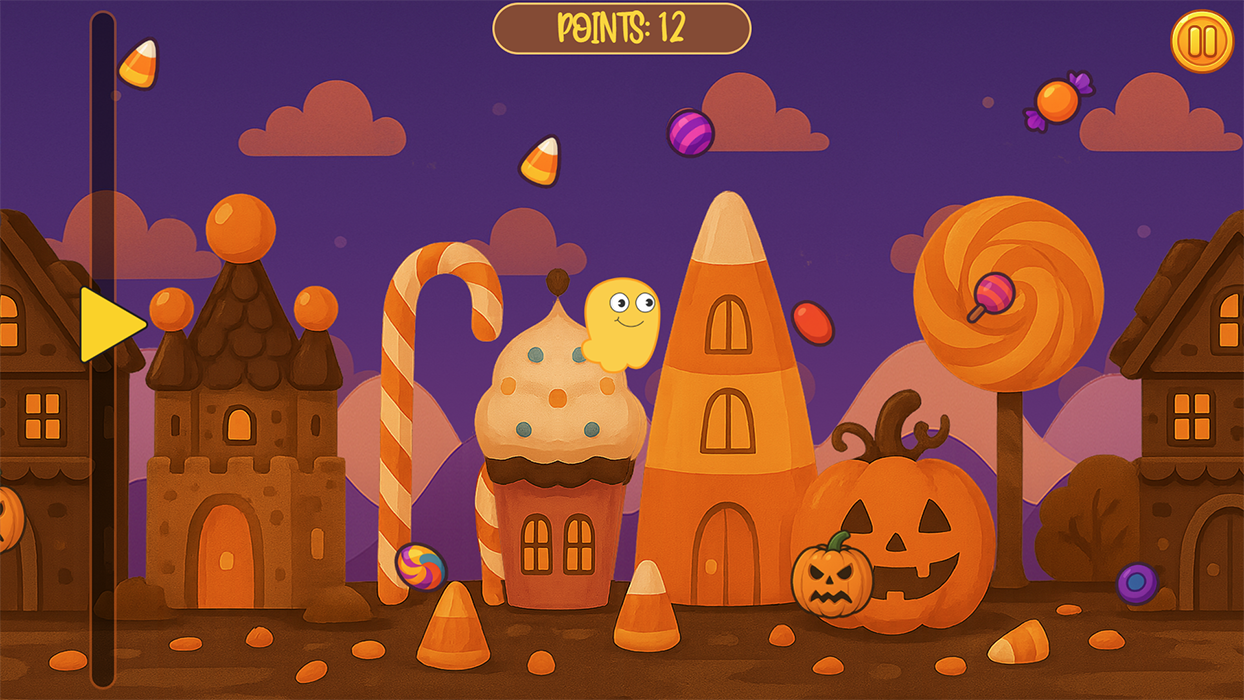 Halloween Candy Ghost Game ( Construct 3 | C3P | HTML5 ) Endless Game by CGFX-Studio