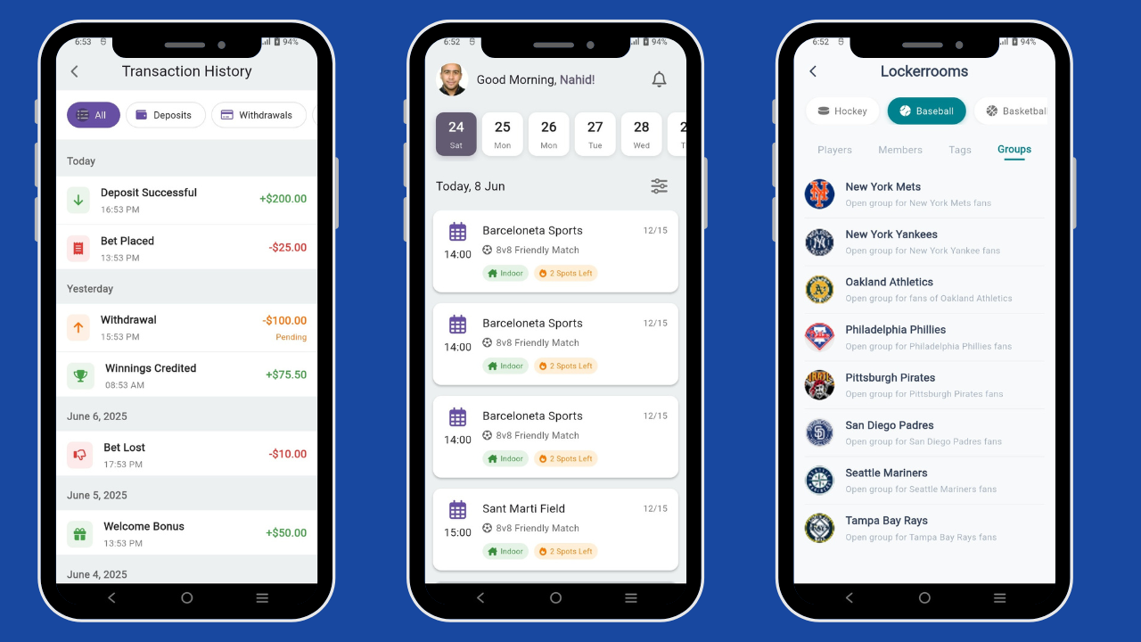 Sport Management Flutter App Template | Sports Team & Player Management ...