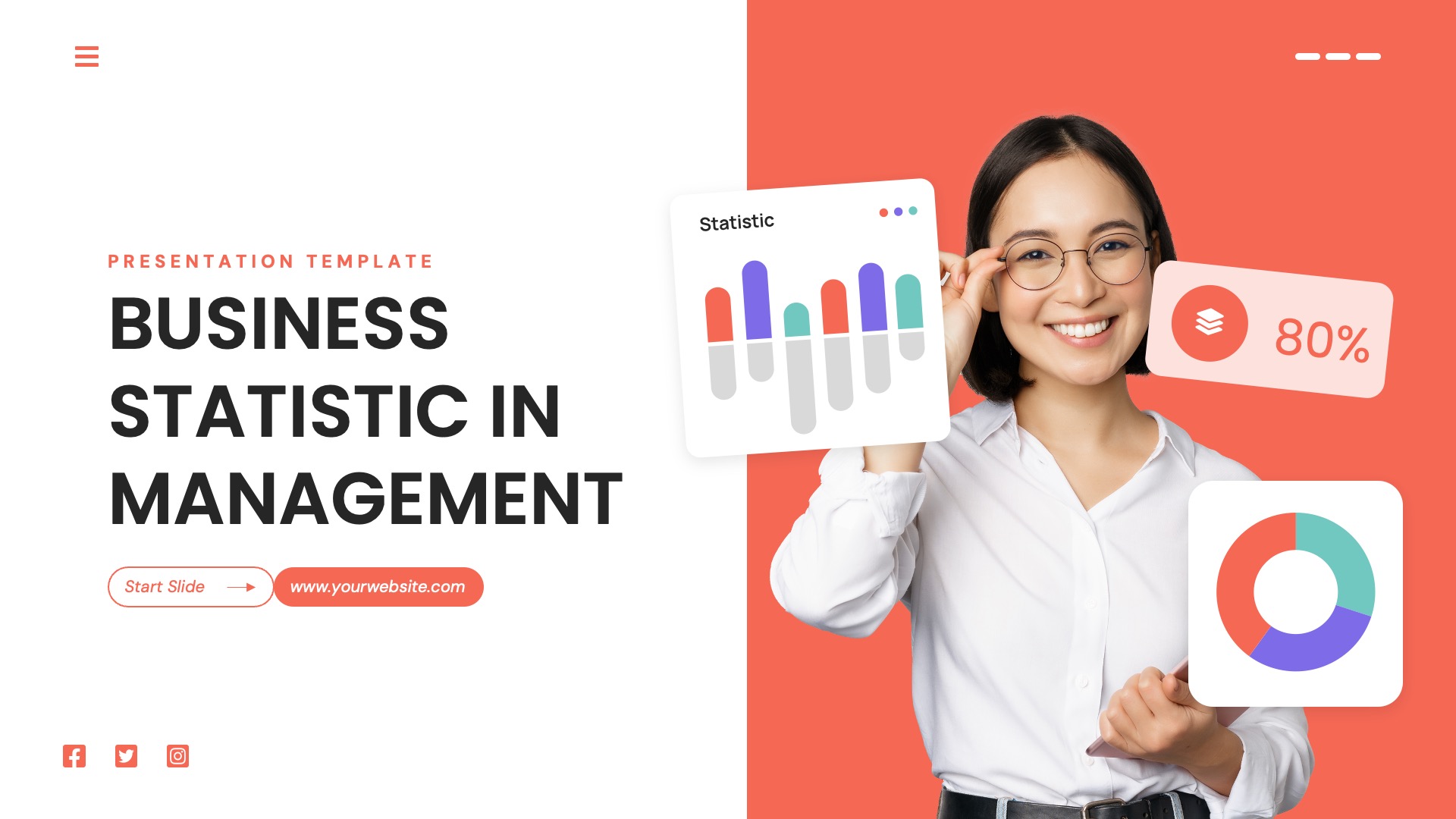 Business Statistic In Management Powerpoint Template, Presentation ...