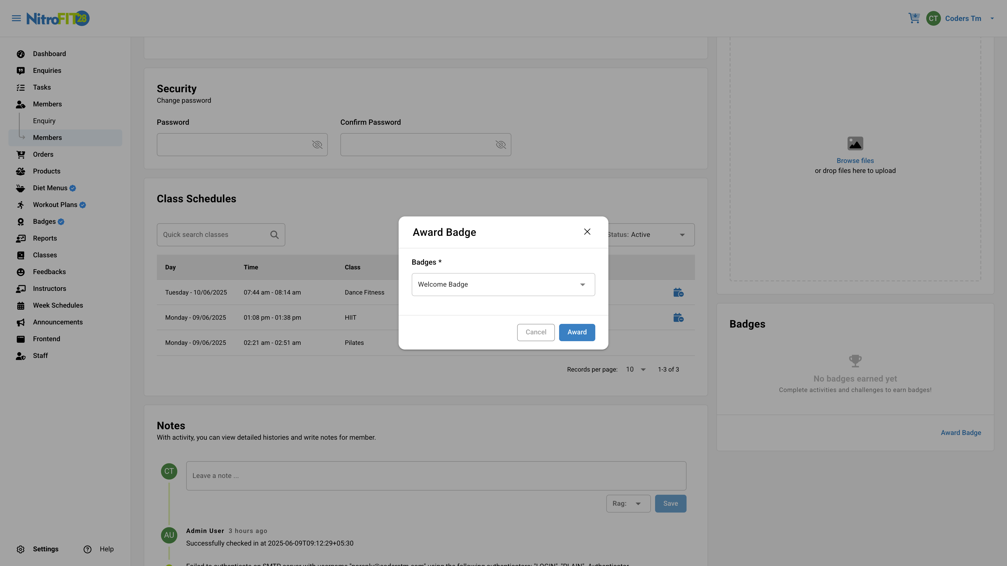 NitroFIT28 | Fitness & Gym Management System Achievement Addon by coderstm