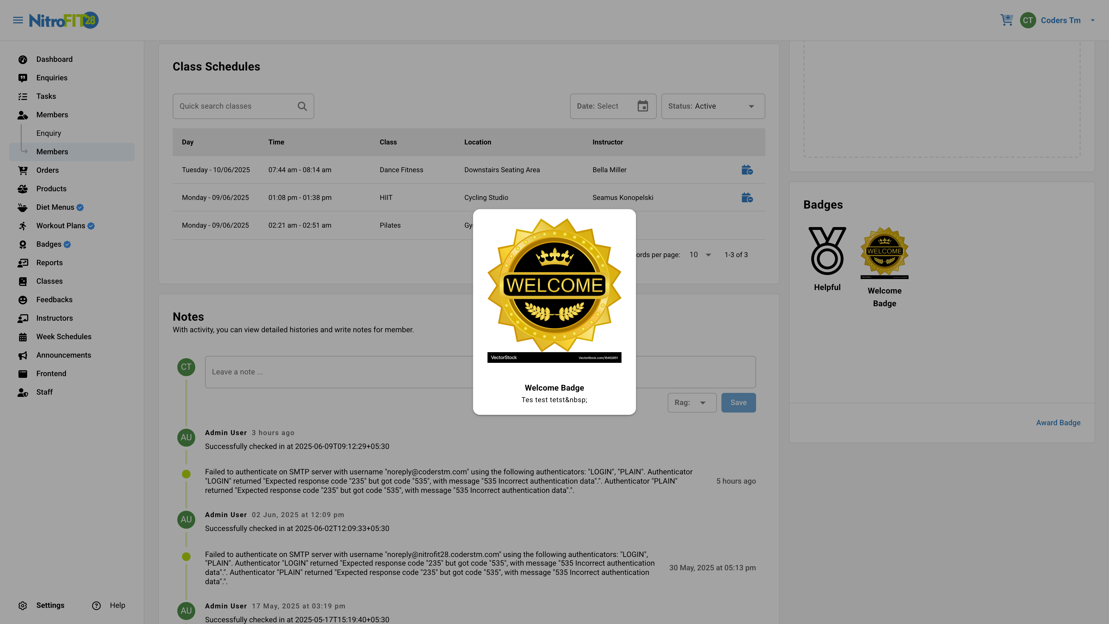 NitroFIT28 | Fitness & Gym Management System Achievement Addon by coderstm
