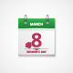 8 March Calendar, Vectors | GraphicRiver