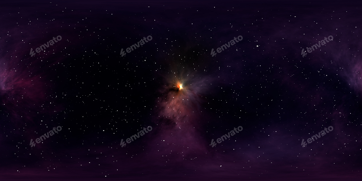 360 Degree HDRI Full Sphere Panoramic Space Background with Starfield ...