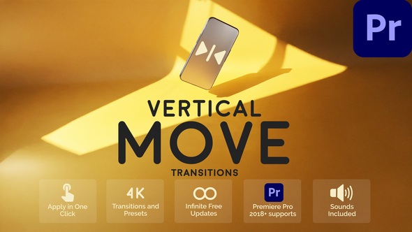 Vertical Move Transitions for Premiere Pro, Premiere Pro Templates
