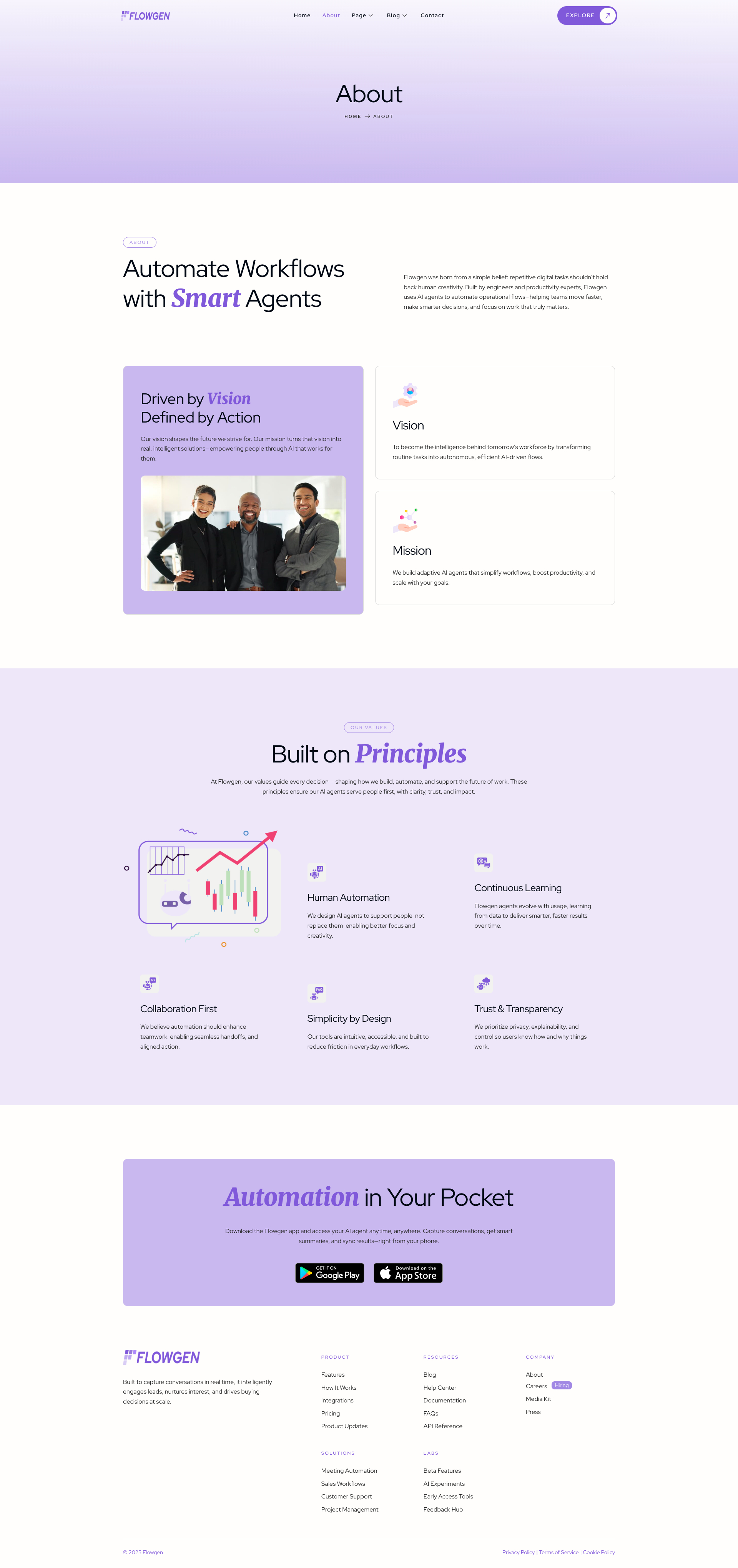 Flowgen - Meeting Intelligence Engine & AI Agent Service Elementor Template Kit by lubnaloom