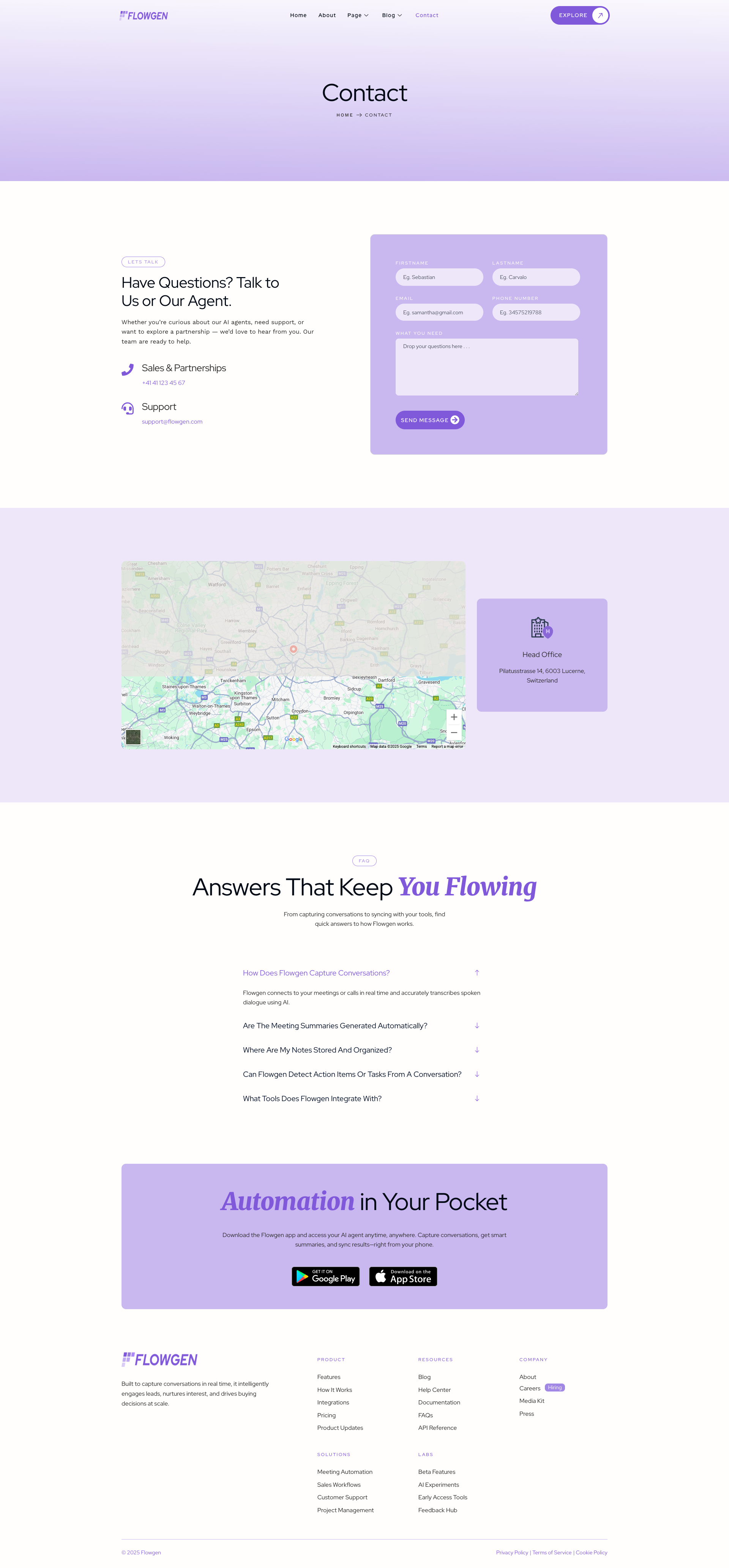 Flowgen - Meeting Intelligence Engine & AI Agent Service Elementor Template Kit by lubnaloom