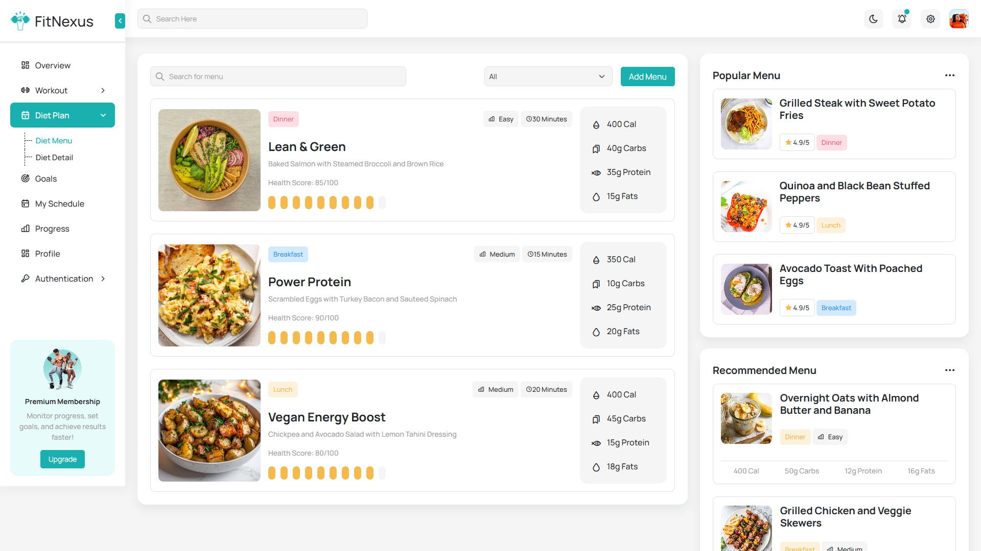 FitNexus - Fitness & Gym Admin Dashboard Figma Template by codexperttheme