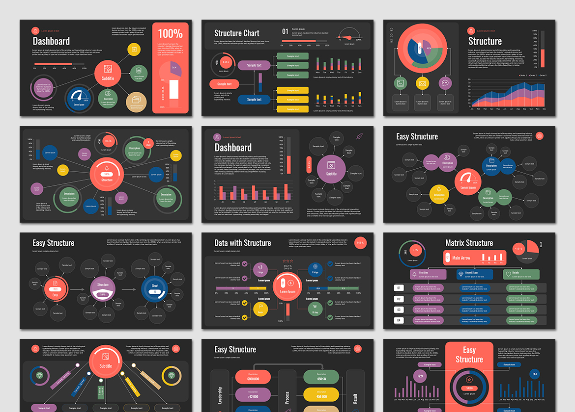 BUNDLE Mind Structure Dashboards PowerPoint Presentation Template ...