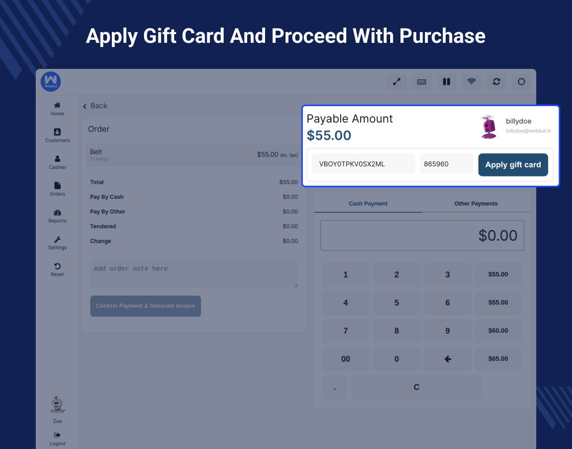 WooCommerce POS Gift Card Plugin by Webkul | CodeCanyon