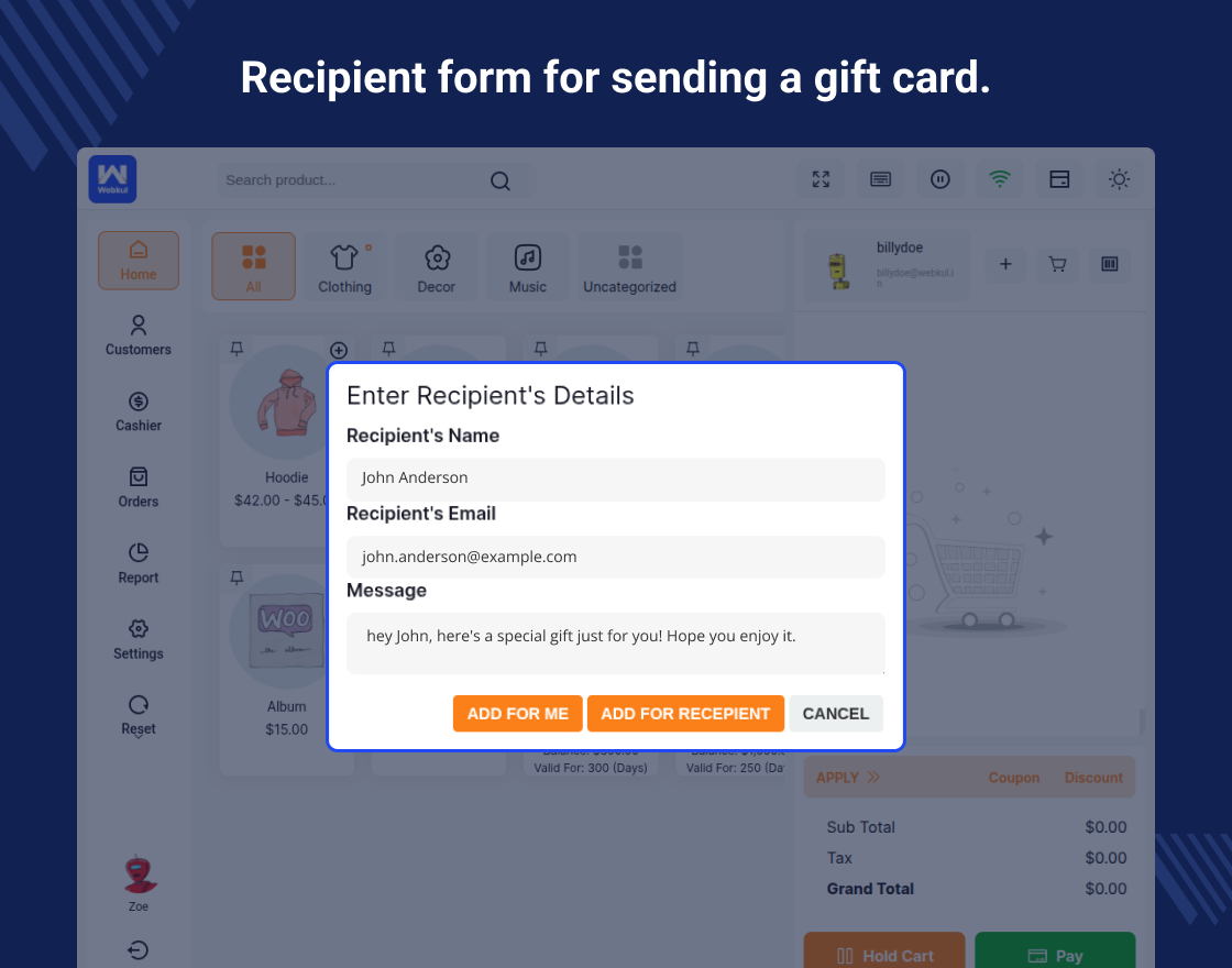 WooCommerce POS Gift Card Plugin by Webkul | CodeCanyon