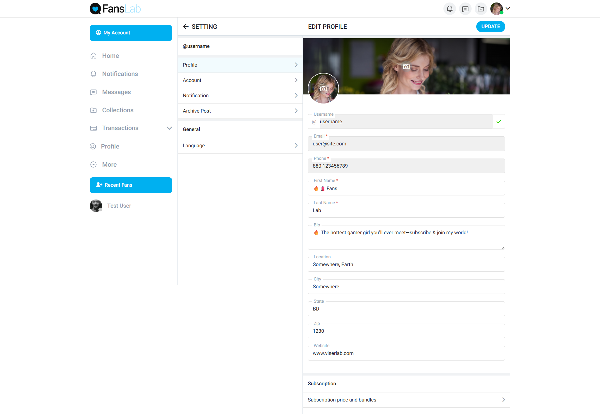 FansLab - Subscription Based Social Media Platform by ViserLab | CodeCanyon