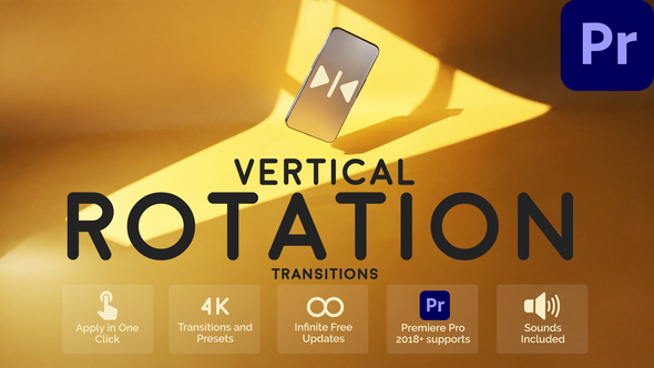 Vertical Rotation Transitions for Premiere Pro, Premiere Pro Templates