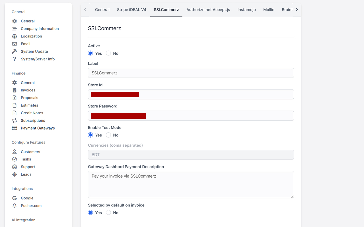 SSLCommerz Payment Gateway for Perfex CRM by Bottal | CodeCanyon