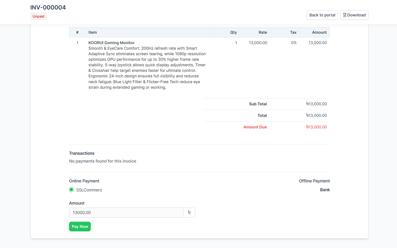 SSLCommerz Payment Gateway for Perfex CRM by Bottal | CodeCanyon