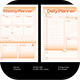 Orange Daily & Weekly Planner, Print Templates | GraphicRiver