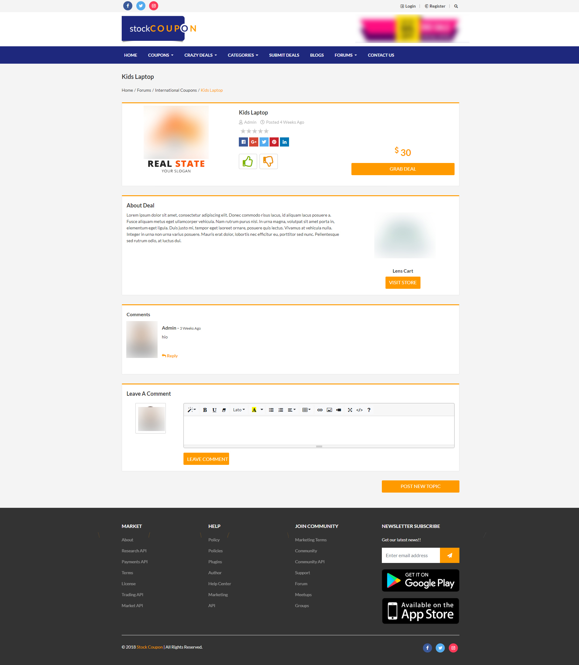 Stock Coupon - Laravel Coupon and Deal CMS by media-city | CodeCanyon