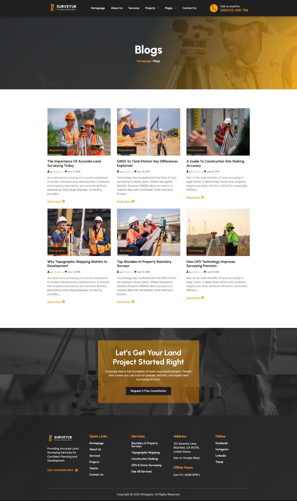 Surveyuk – Land Surveying & Digital Mapping Elementor Template Kit by ...