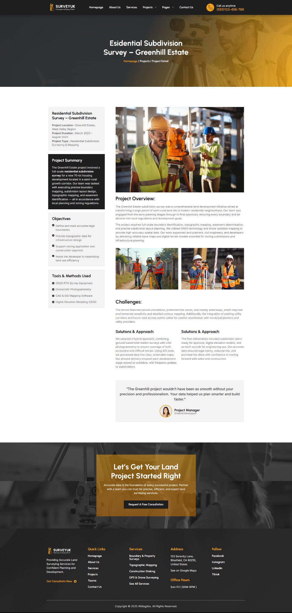 Surveyuk – Land Surveying & Digital Mapping Elementor Template Kit by ...