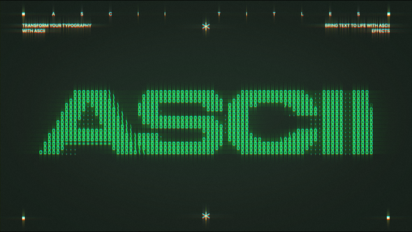 ASCII Typography | MOGRT, Premiere Pro Templates | VideoHive