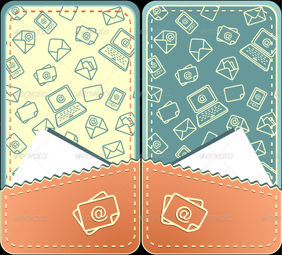Set Seamless Pattern of Email , Vectors | GraphicRiver