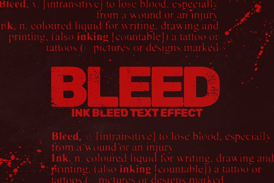 Ink Bleed Text Effect Template, Add-ons | GraphicRiver